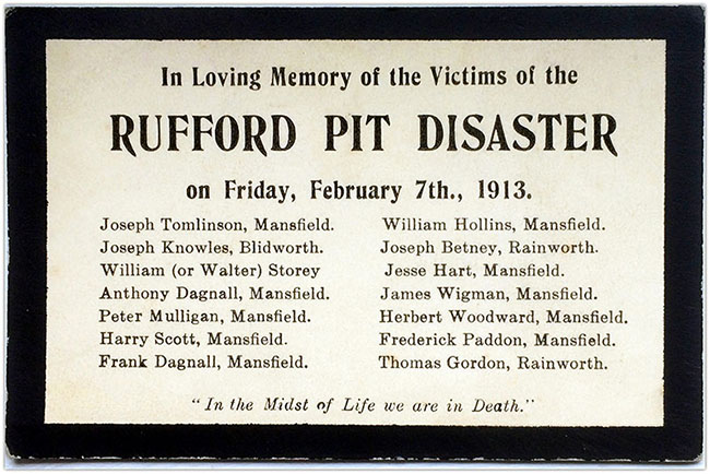 Remembrance Blog 3 -Multiple deaths at Nottinghamshire Collieries, 20th ...